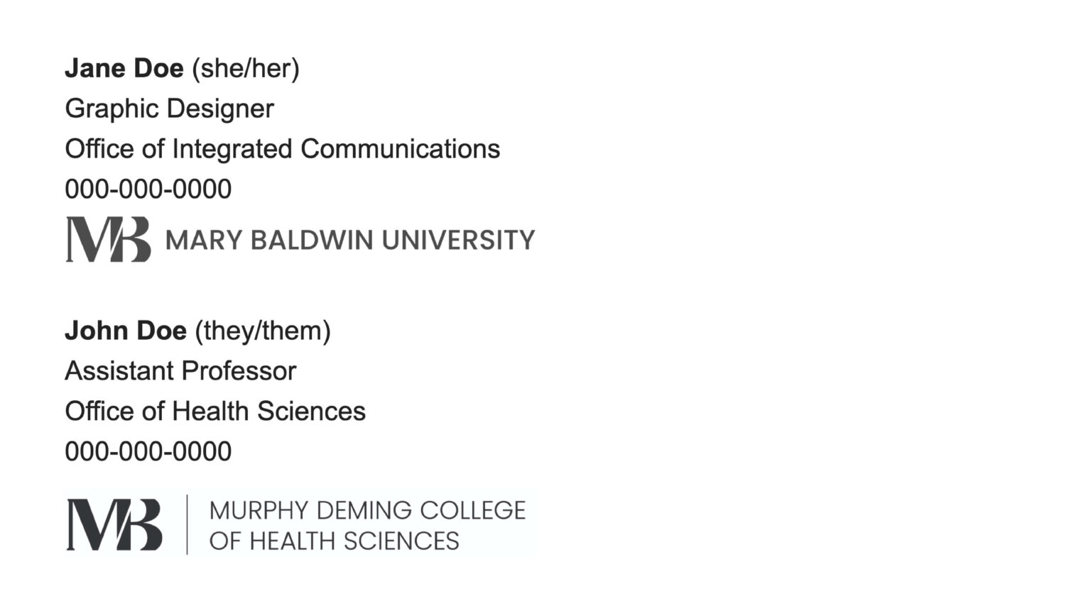 MBU Email Signatures — Mary Baldwin University